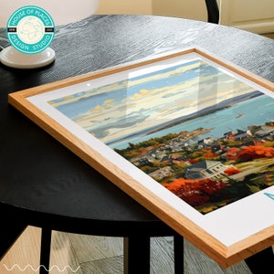 Maine Travel Print, Maine State Coastal Travel Poster, Maine Travel ...