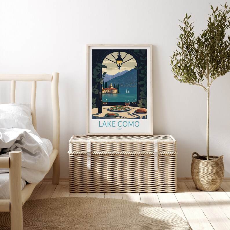 Lake Como Italy Print Wall Art, Lake Como Italy Travel Poster, Italy ...