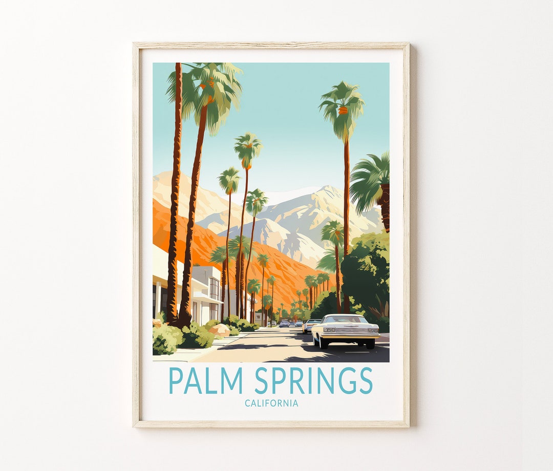 Palm Springs Wall Art, Palm Springs Travel Poster, Palm Springs ...