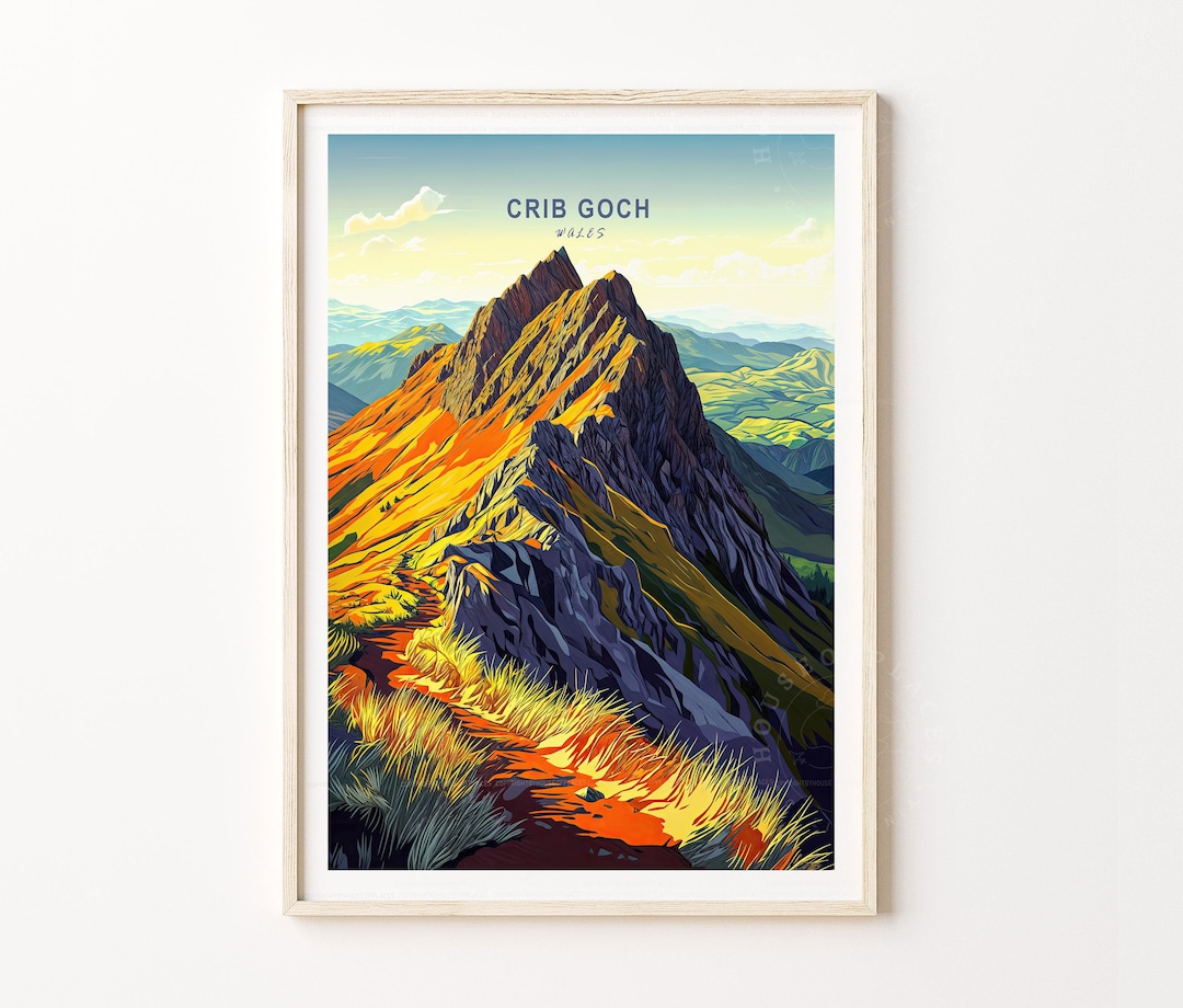 Crib Goch Print, Wales Snowdonia National Park Poster, Snowdon Travel ...