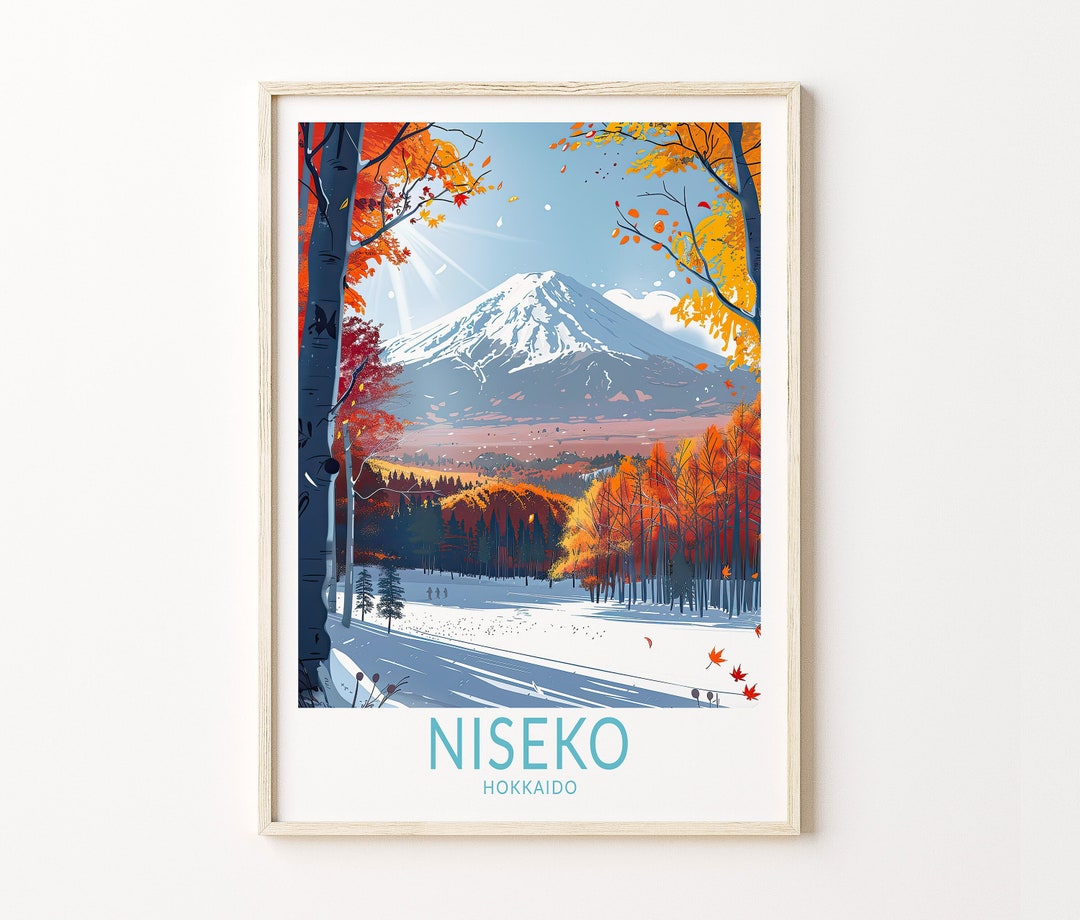 Niseko Travel Poster, Hokkaido Travel Wall Art, Hokkaido Niseko Poster ...