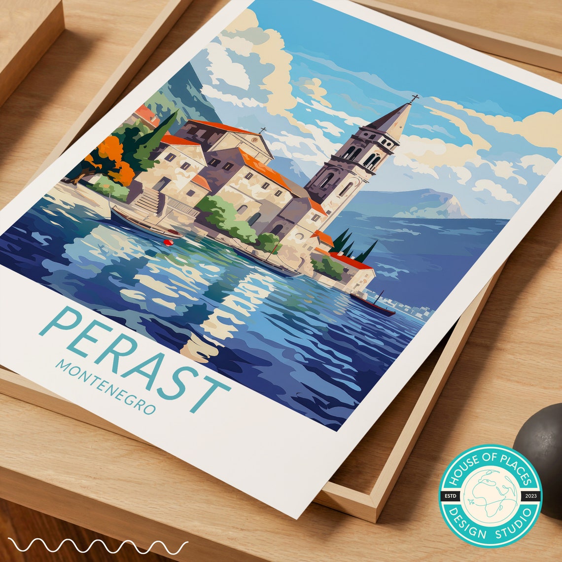Perast Montenegro Travel Poster, Perast Montenegro Travel Art Wall ...