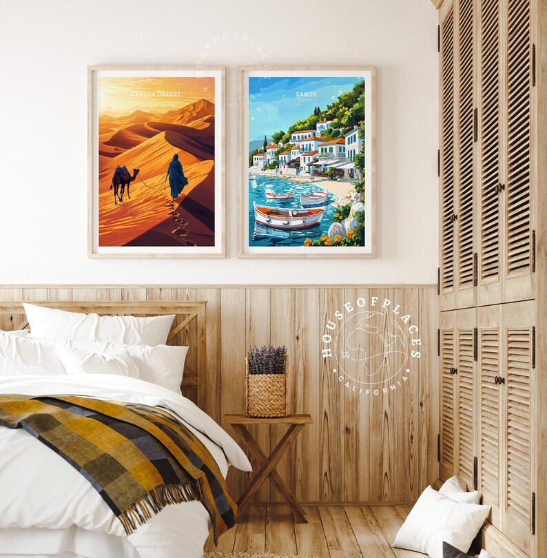 Sahara Desert Wall Art Print, Africa Travel Poster, Sahara Desert ...
