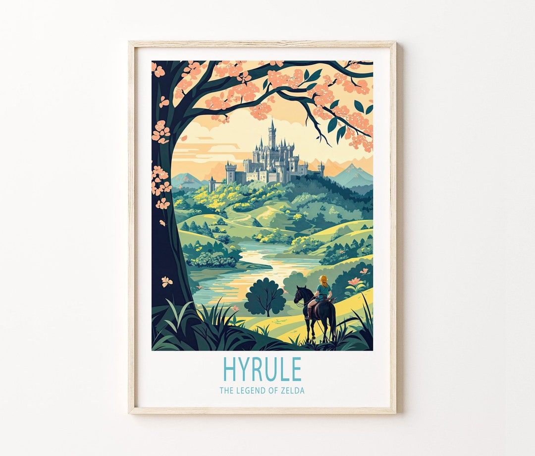 Hyrule Great Plateau Travel Poster, the Legend of Zelda Wall Art ...