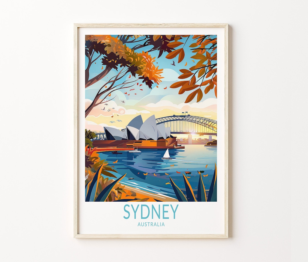 Sydney Travel Poster, Sydney Australia Travel Poster, Australia Wall ...