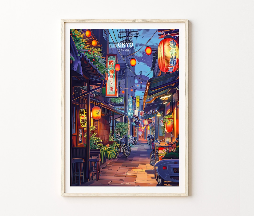 Tokyo Japan Travel Poster, Japan City Print, Japanese Wall Art, Tokyo ...