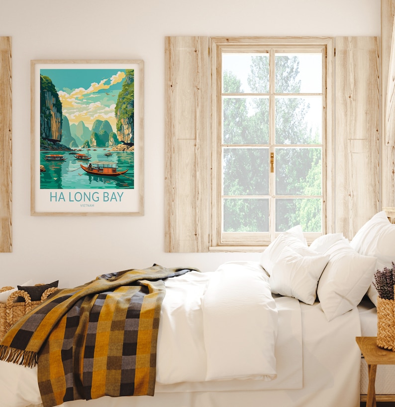 Ha Long Bay Vietnam Travel Print, Ha Long Bay Island Poster Print, Ha ...