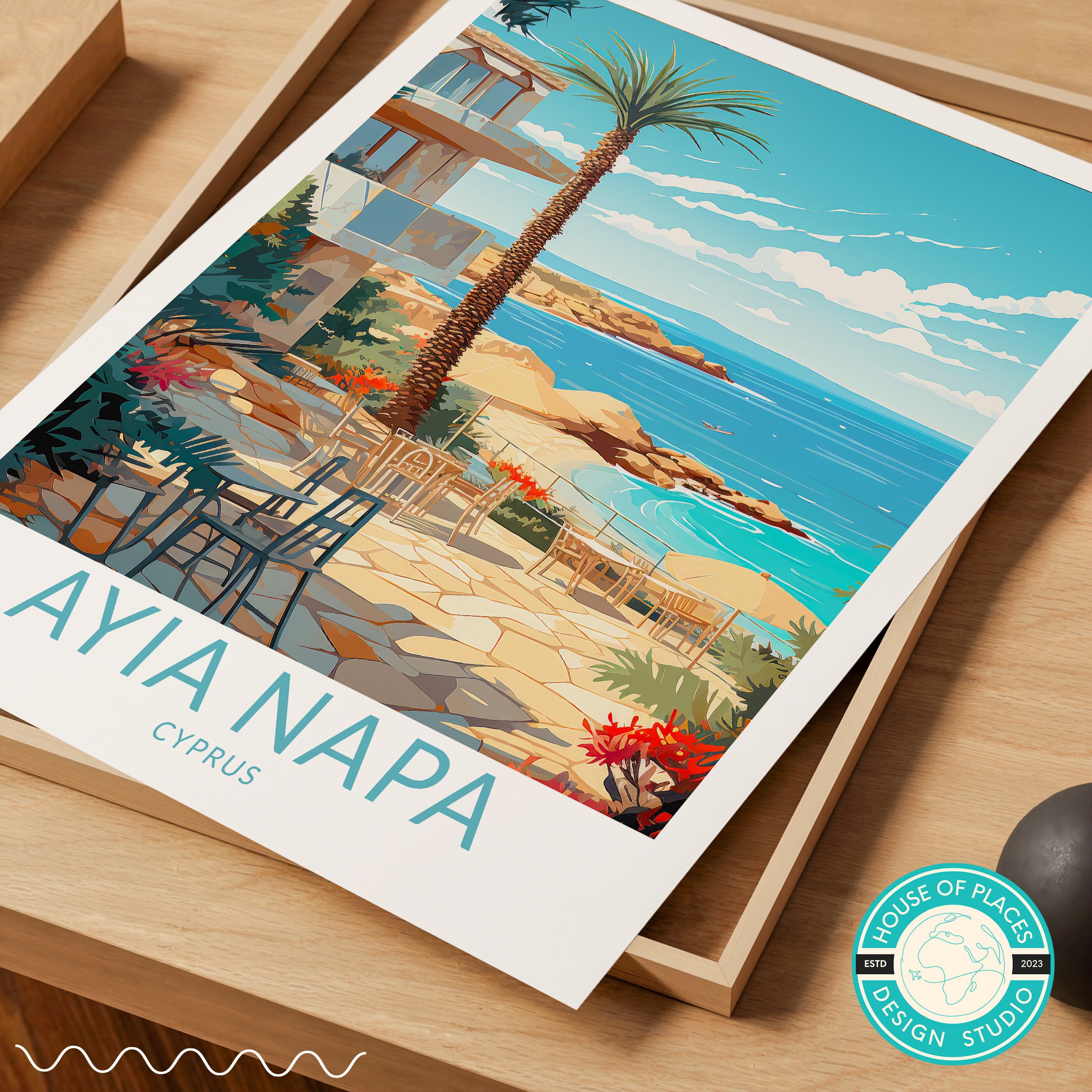 Ayia Napa Cyprus Travel Poster, Ayia Napa Cyprus Travel Art Poster ...
