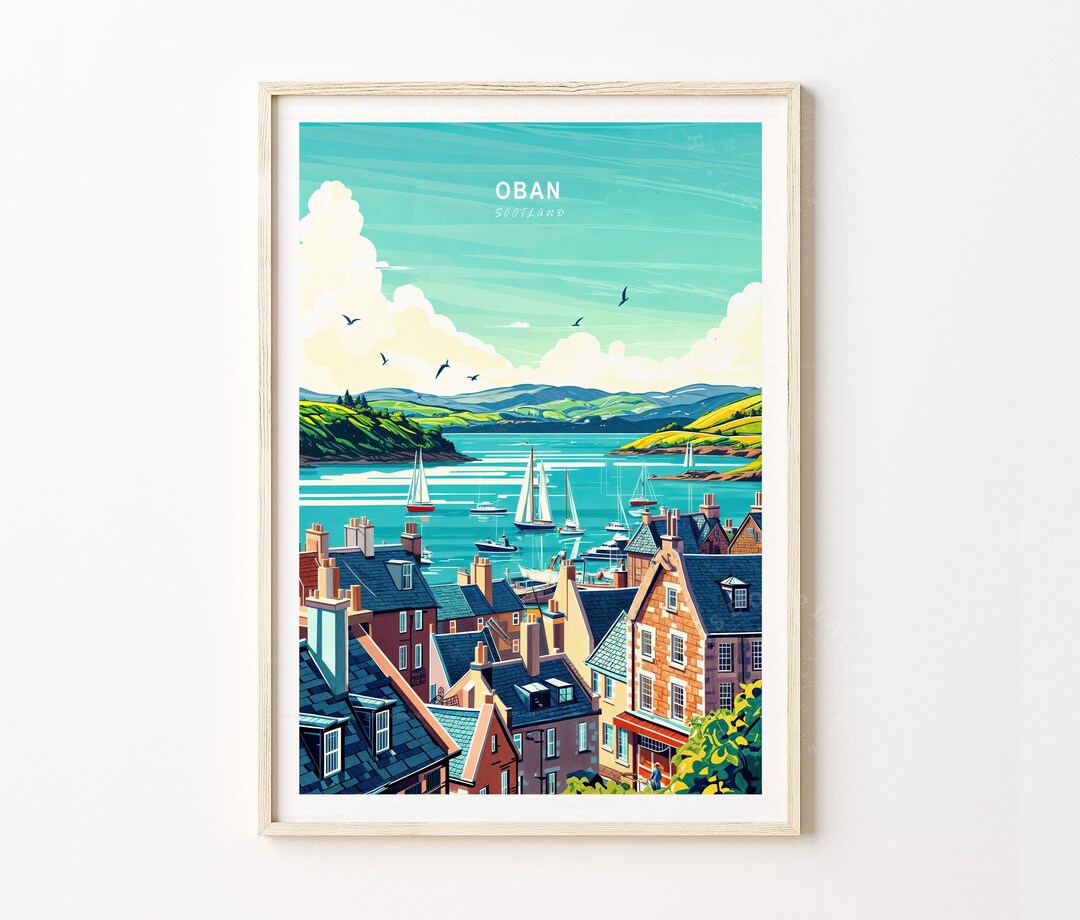 Oban Travel Print, Custom Scotland Poster, Oban Scotland Travel Wall ...