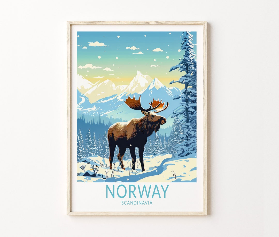 Norway Travel Poster, Norway Scandinavian Poster, Norway Travel Wall ...