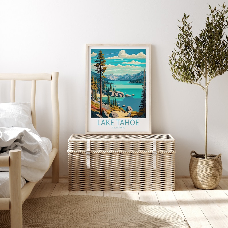 Lake Tahoe National Park Print Wall Art, Lake Tahoe Poster, Tahoe ...