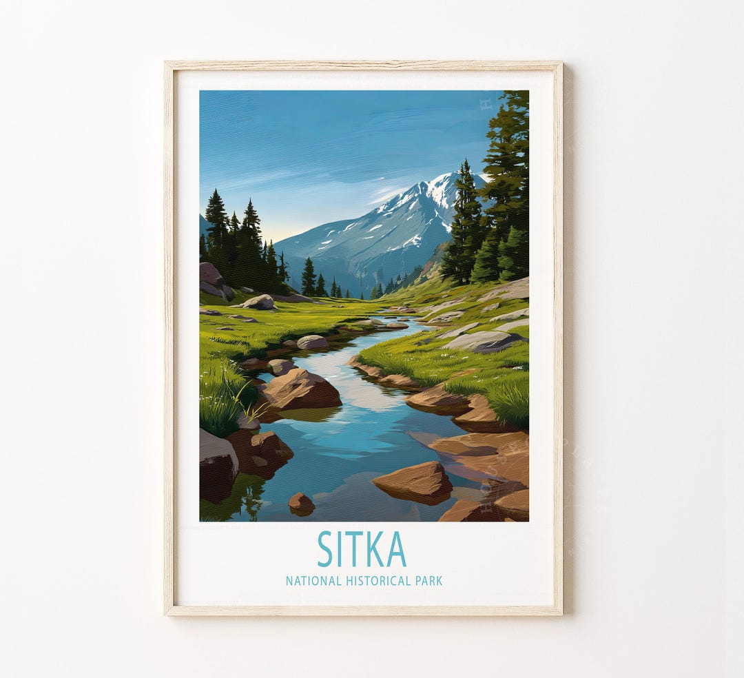 Sitka National Historical Park Travel Poster, Sitka Travel Wall Art ...