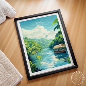 Bohol Philippines Travel Poster, Philippines Wall Art Print, Bohol ...