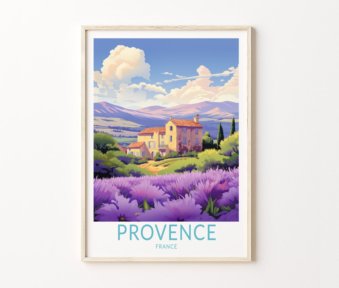 Provence France Travel Poster, Provence Landscape Poster Print ...