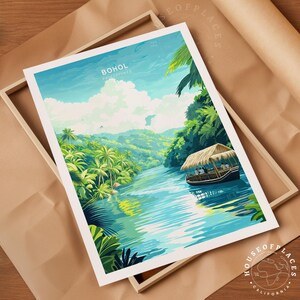 Bohol Philippines Travel Poster, Philippines Wall Art Print, Bohol ...