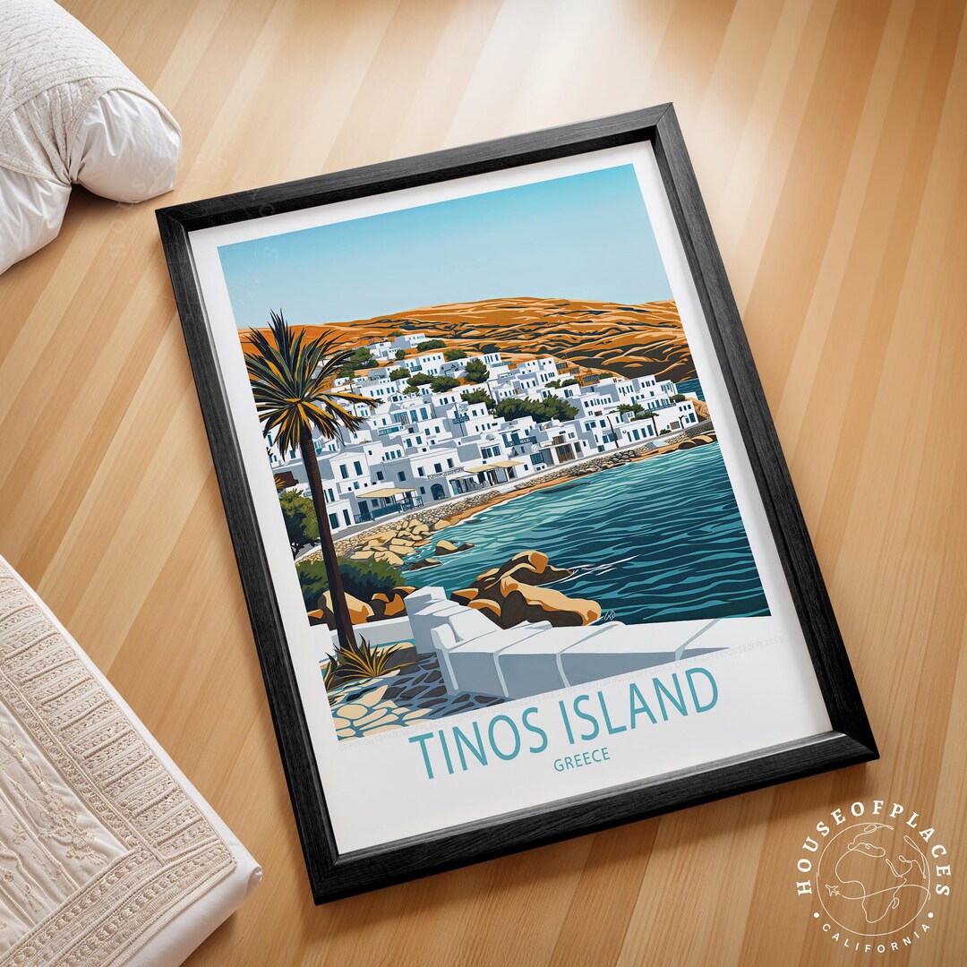 Tinos Island Greece Wall Art Print, Greece Travel Poster, Tinos Island ...