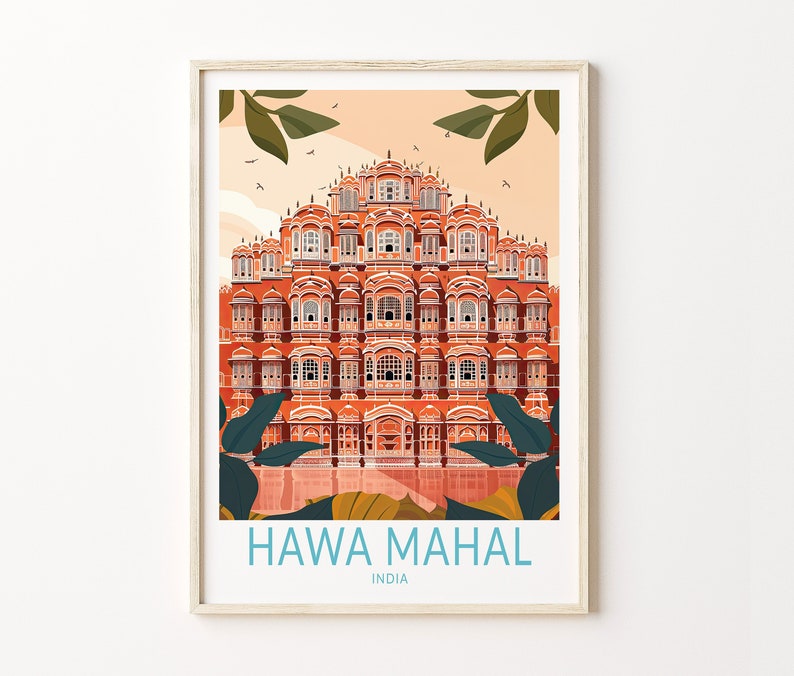 Hawa Mahal Travel Print, Hawa Mahal Palace Poster, India Wall Art ...