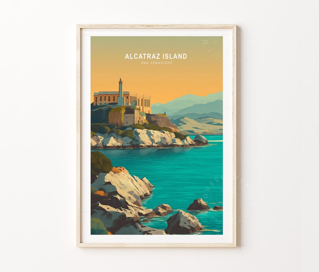 Alcatraz Island San Francisco Travel Print, San Francisco Travel Poster ...