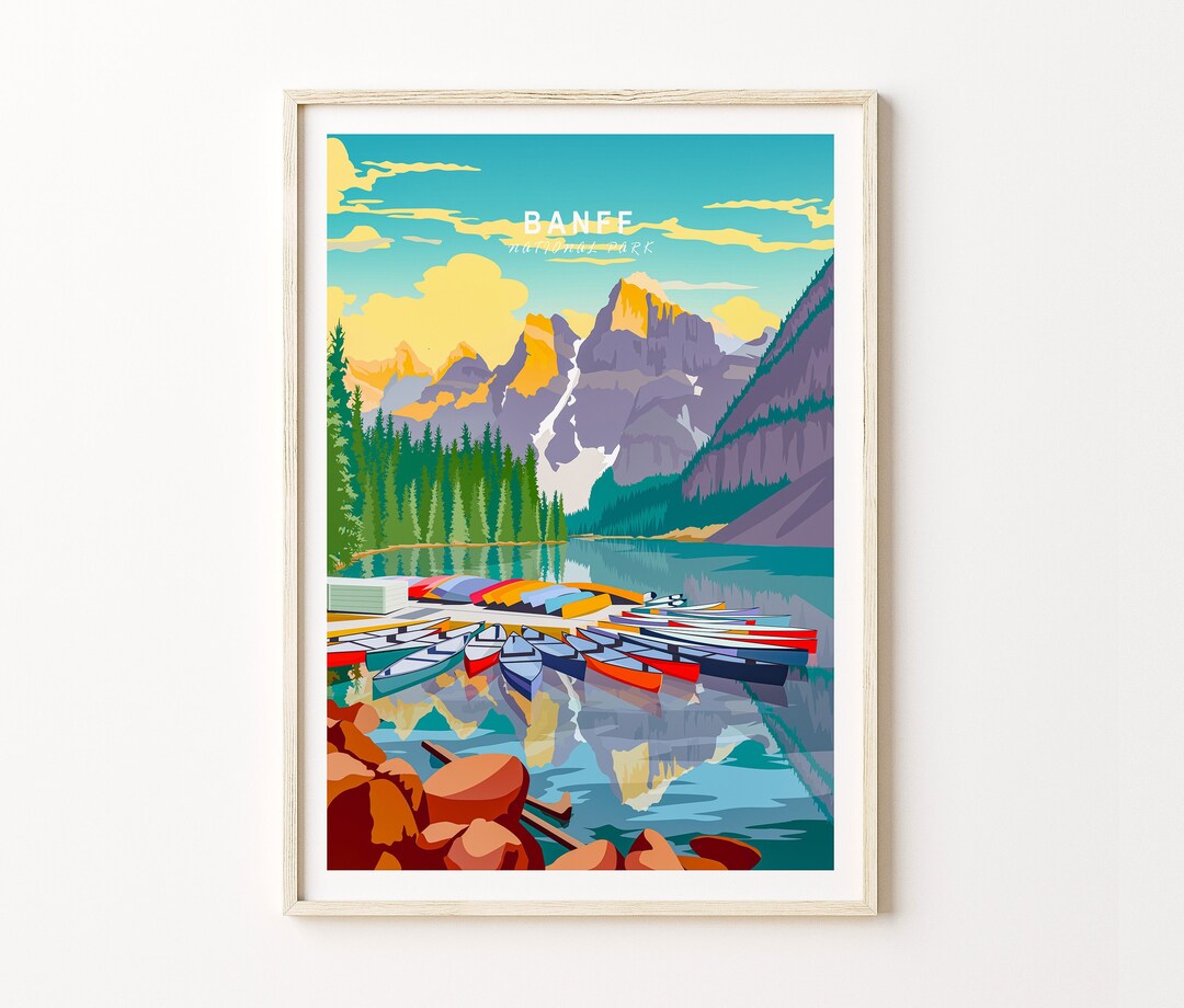 Banff National Park Travel Poster, Banff Poster, National Parks ...