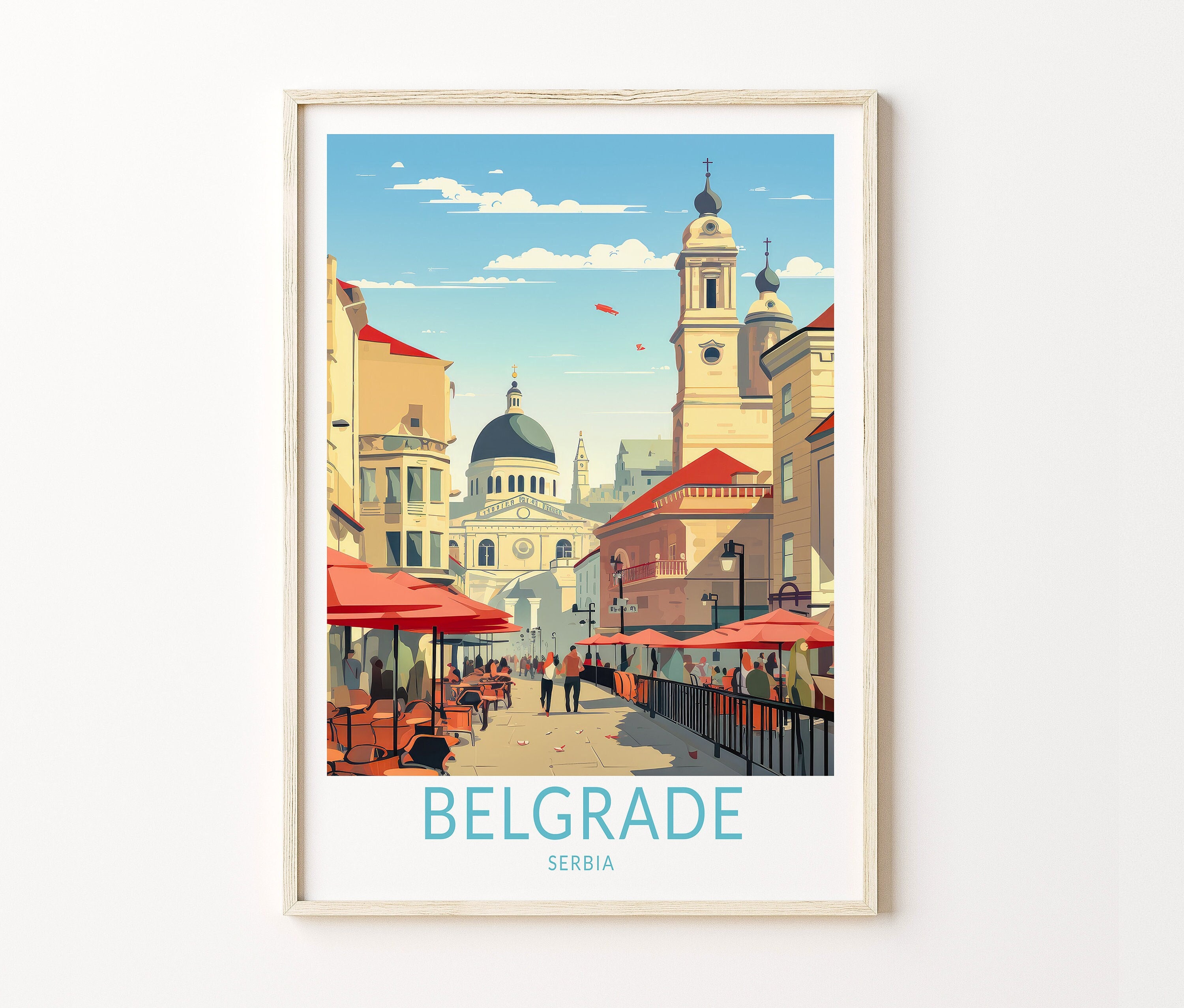 Belgrade Travel Poster, Belgrade Serbia Travel Art Poster, Home Decor ...