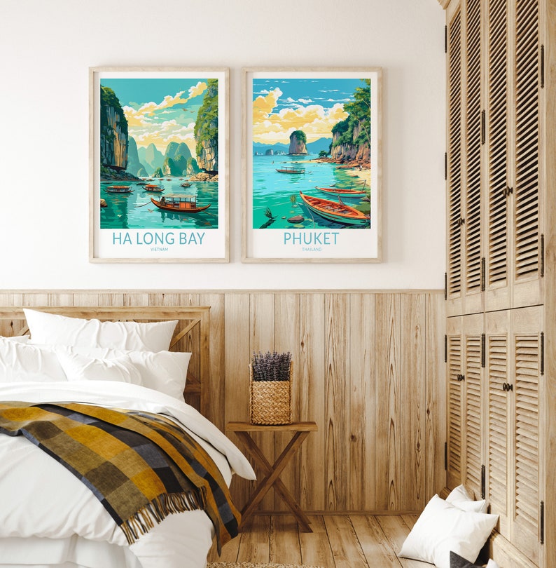 Ha Long Bay Vietnam Travel Print, Ha Long Bay Island Poster Print, Ha ...