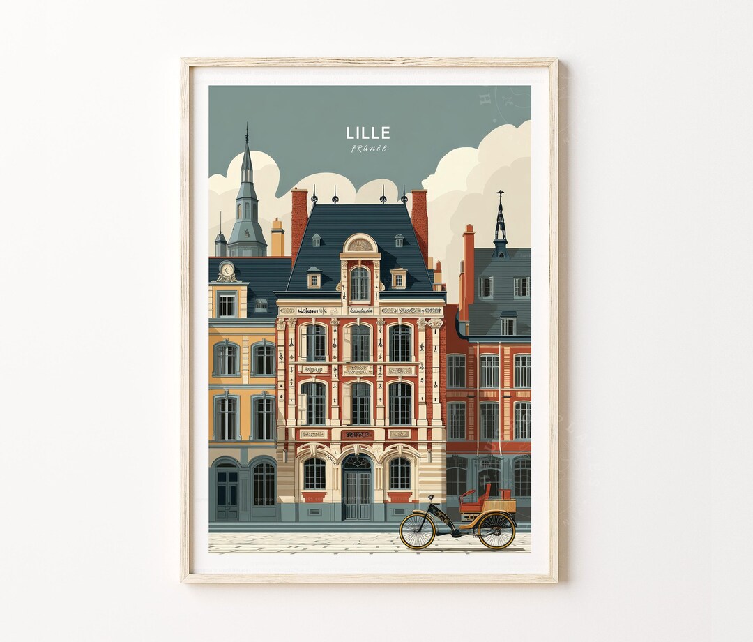 Lille France Travel Poster, France Wall Art, Lille Print, Housewarming ...