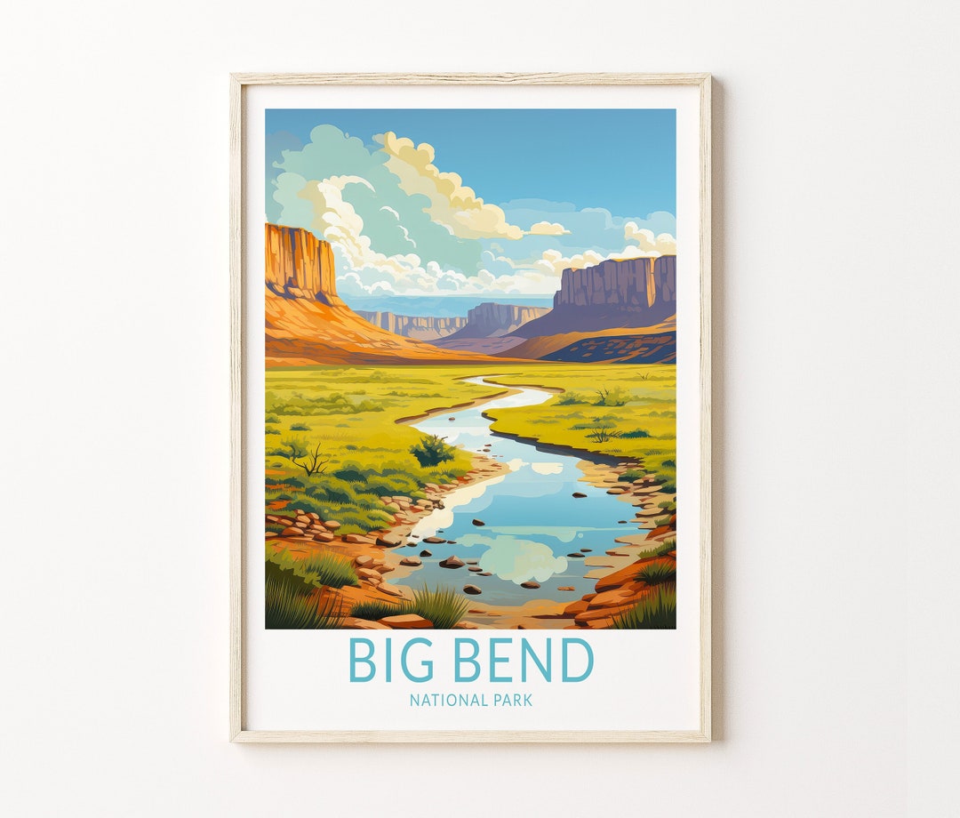 Big Bend National Park Poster Wall Art, Big Bend Texas National Park ...