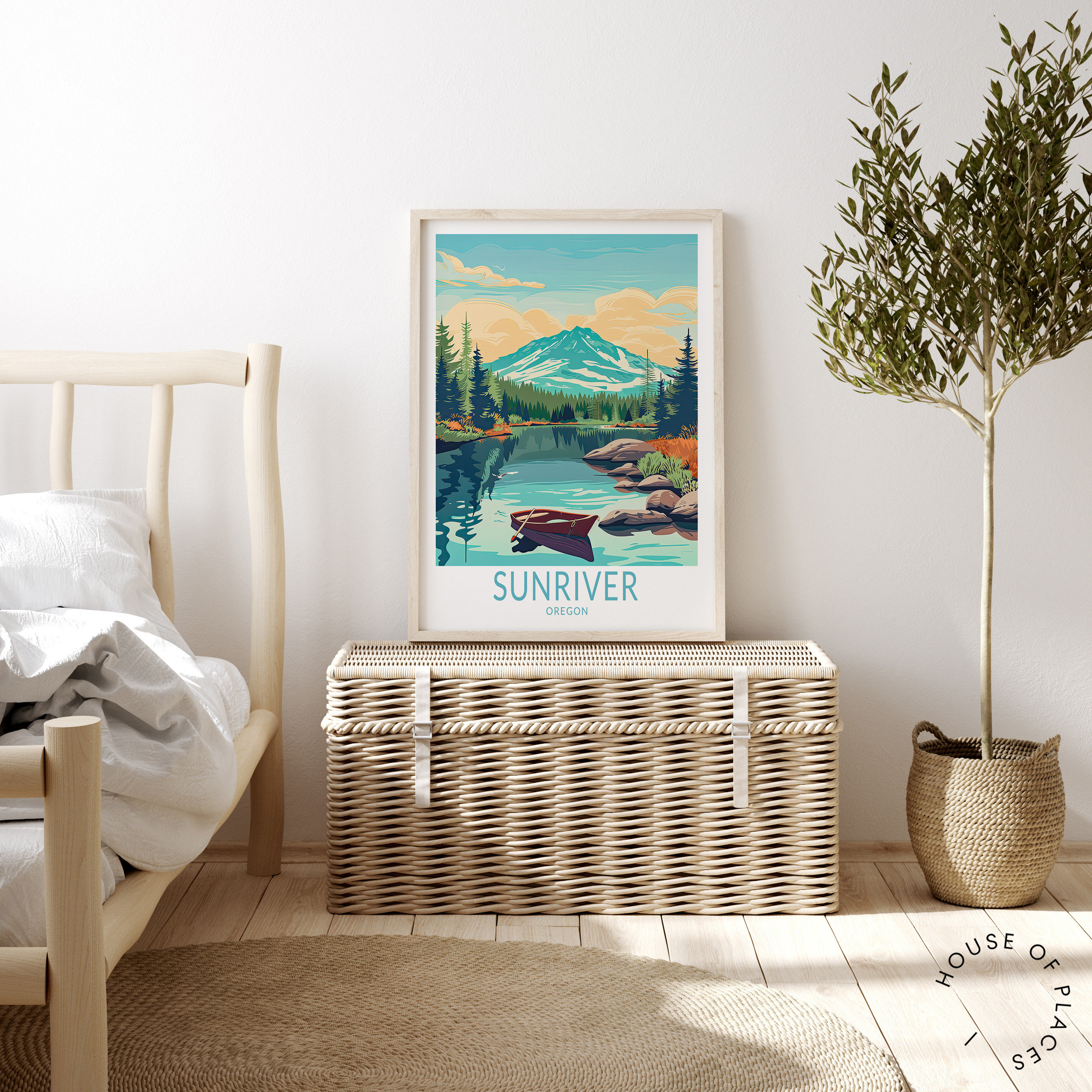 Sunriver Oregon Poster, Oregon Wall Art, Sunriver Travel Print, Oregon ...