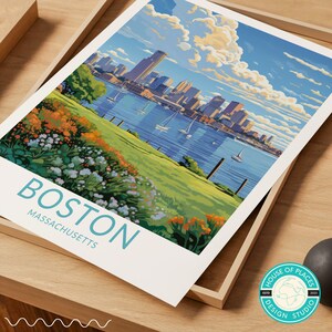 Boston Travel Print, Boston City Travel Poster, Boston Travel Wall Art ...