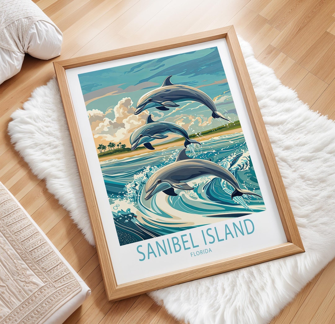 Sanibel Island Florida Travel Poster, Florida Wall Art, Sanibel Island ...