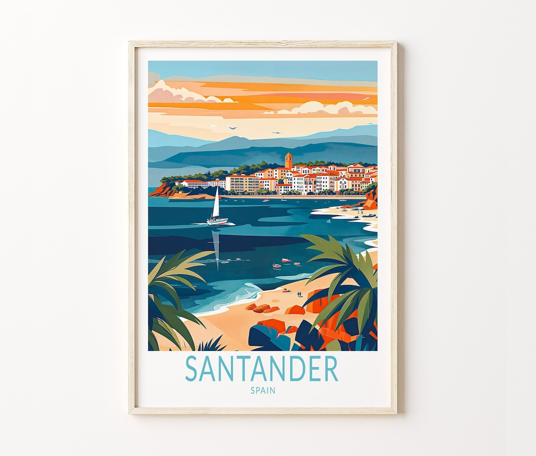 Santander Spain Travel Print, Spain City Wall Art, Santander Spain ...