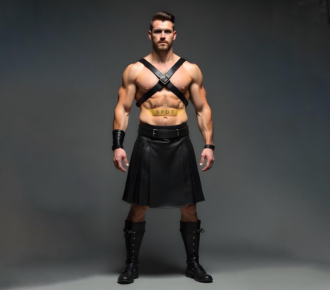 Handmade Leather Kilt Harness: Gladiator Cosplay Costume - Etsy Australia