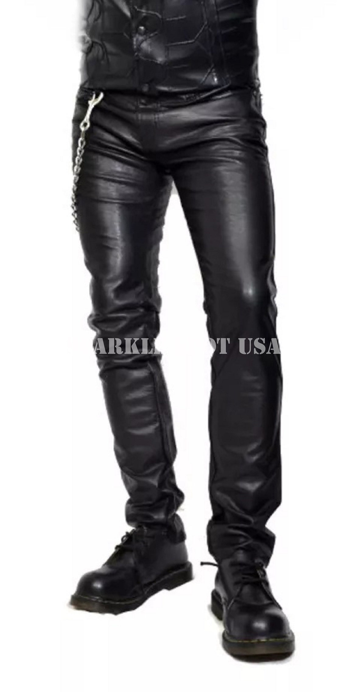 Genuine Sheep Skin Leather Pants Black Leather Jeans Pants Gift for Him ...