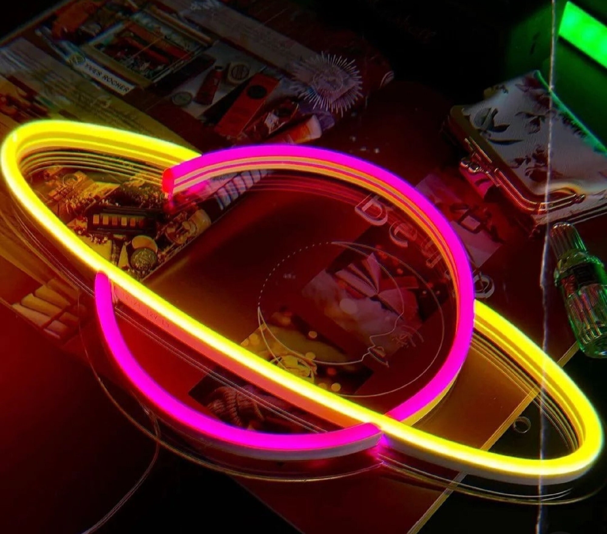 Custom Handmade Planet Neon Sign Saturn Neon Sign, Wall Decor, Wall ...