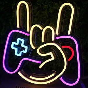 Game Controller Neon Sign Wall Decor LED Neon Light Signs Home Decor ...