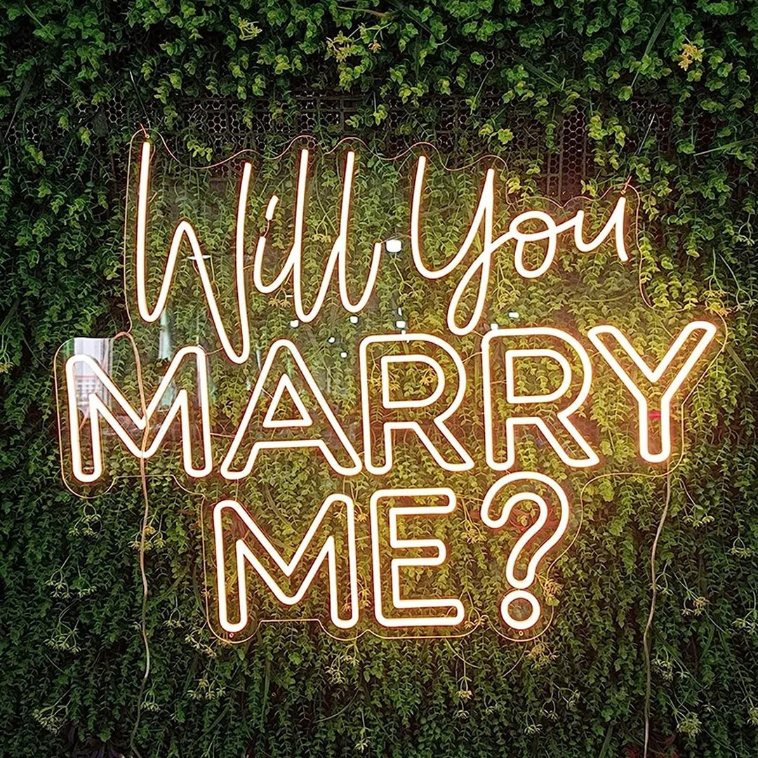 Will You Marry Me Neon Sign,proposal Decor, Custom Wedding Props, Gift ...