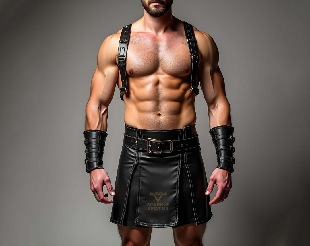 Handmade Leather Kilt Harness: Cosplay Costume for Men - Etsy