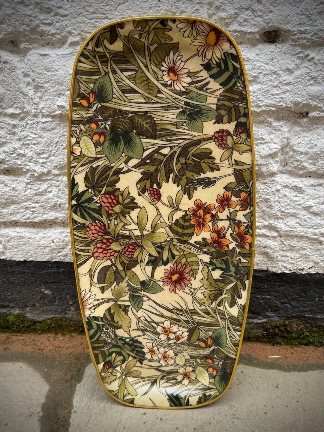 Vintage Floral Long Decorative Tray - Etsy