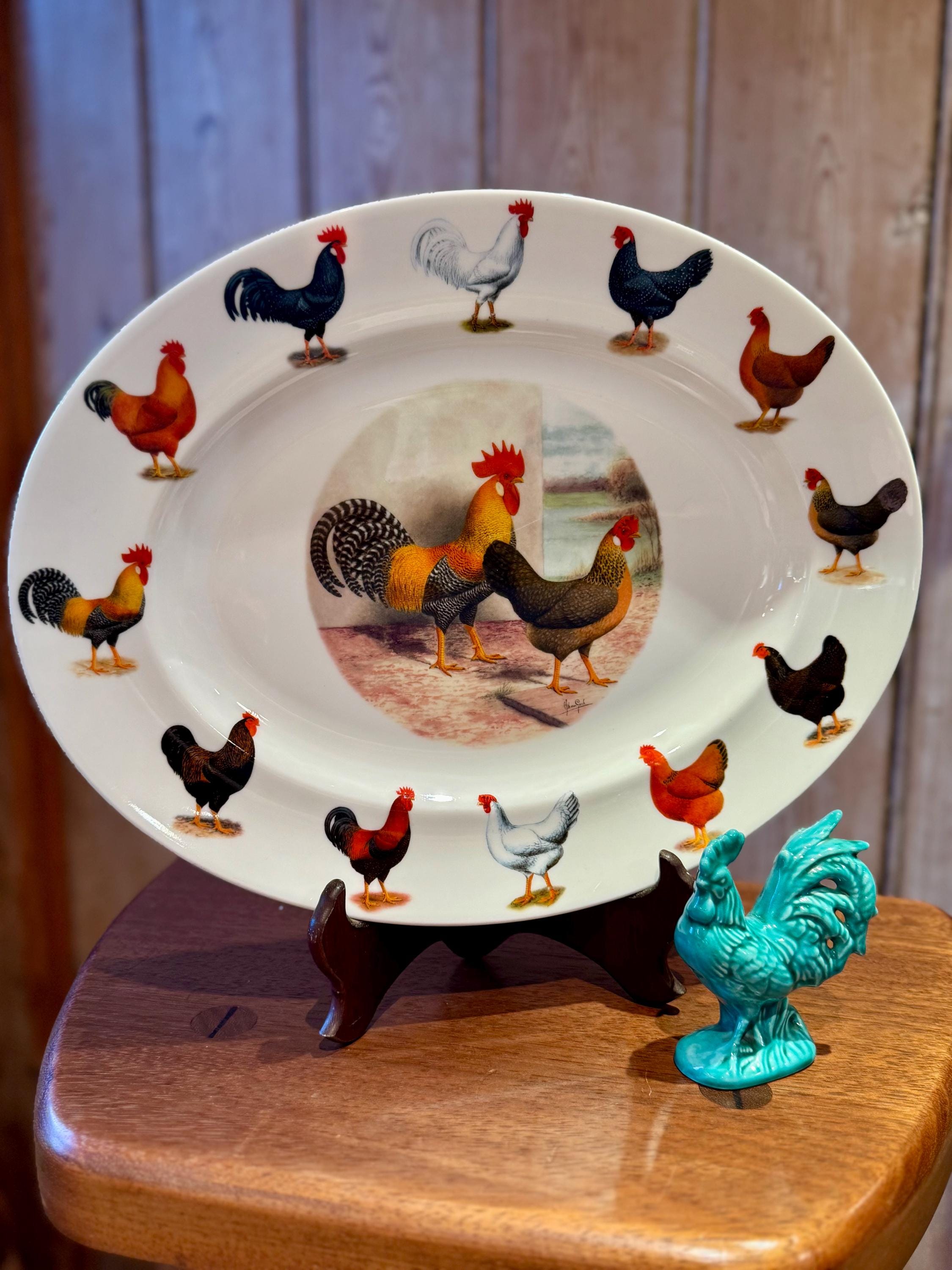 Rooster Collector Plates Vintage @fiestadinnerware Turkey Plate. I