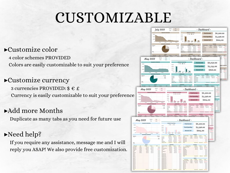 Ultimate Monthly Budget Planner Google Sheet Smart Calendar Bills ...