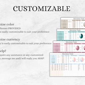 Subscription Tracker Excel Membership Tracker Spreadsheet Bills Tracker ...