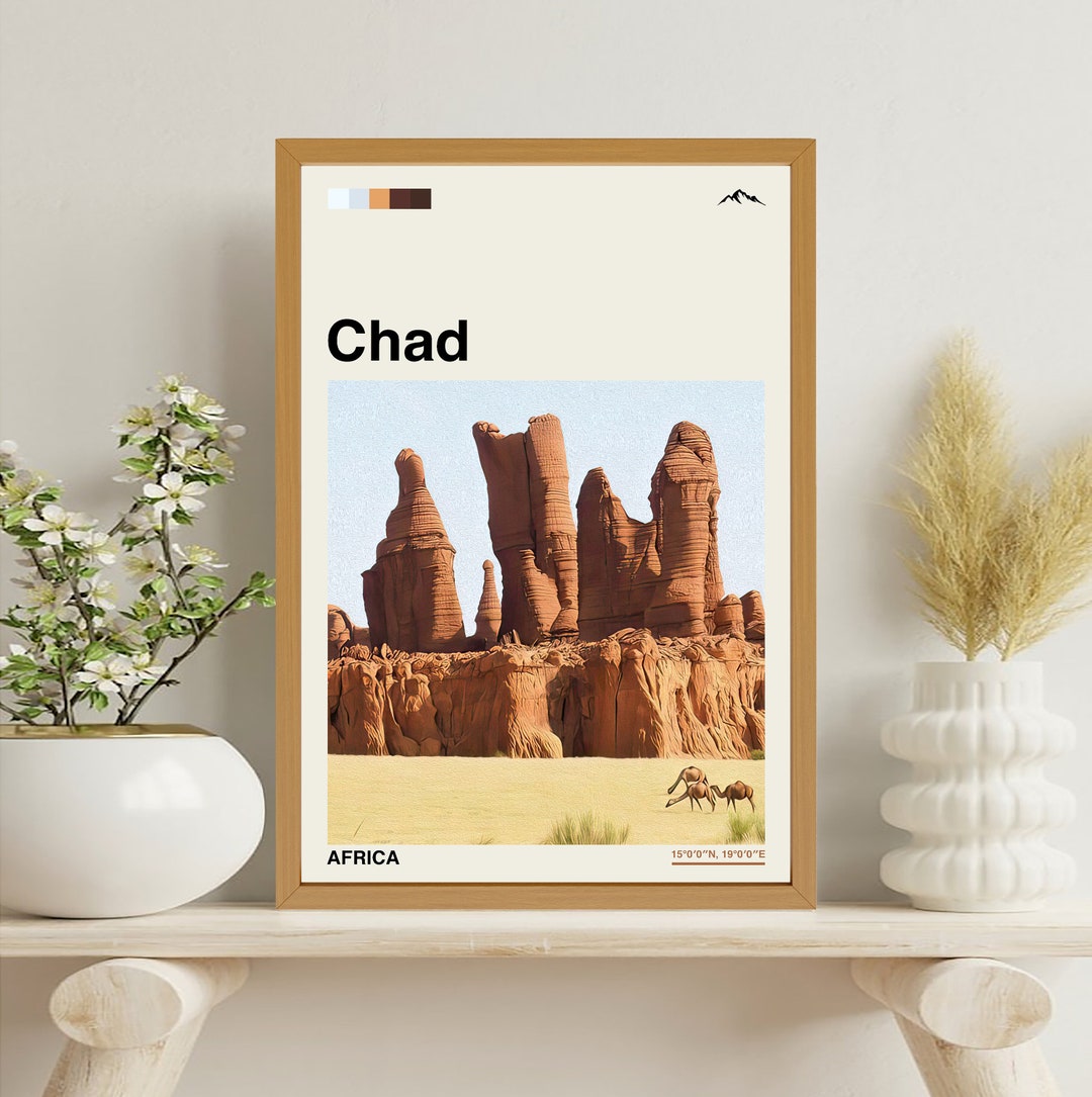 Chad Travel Chad Poster Chad Print Chad Art Africa Art - Etsy