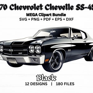 1970 Chevrolet Chevelle SS-454, Vintage Car, Clipart, Iconic Muscle Car ...