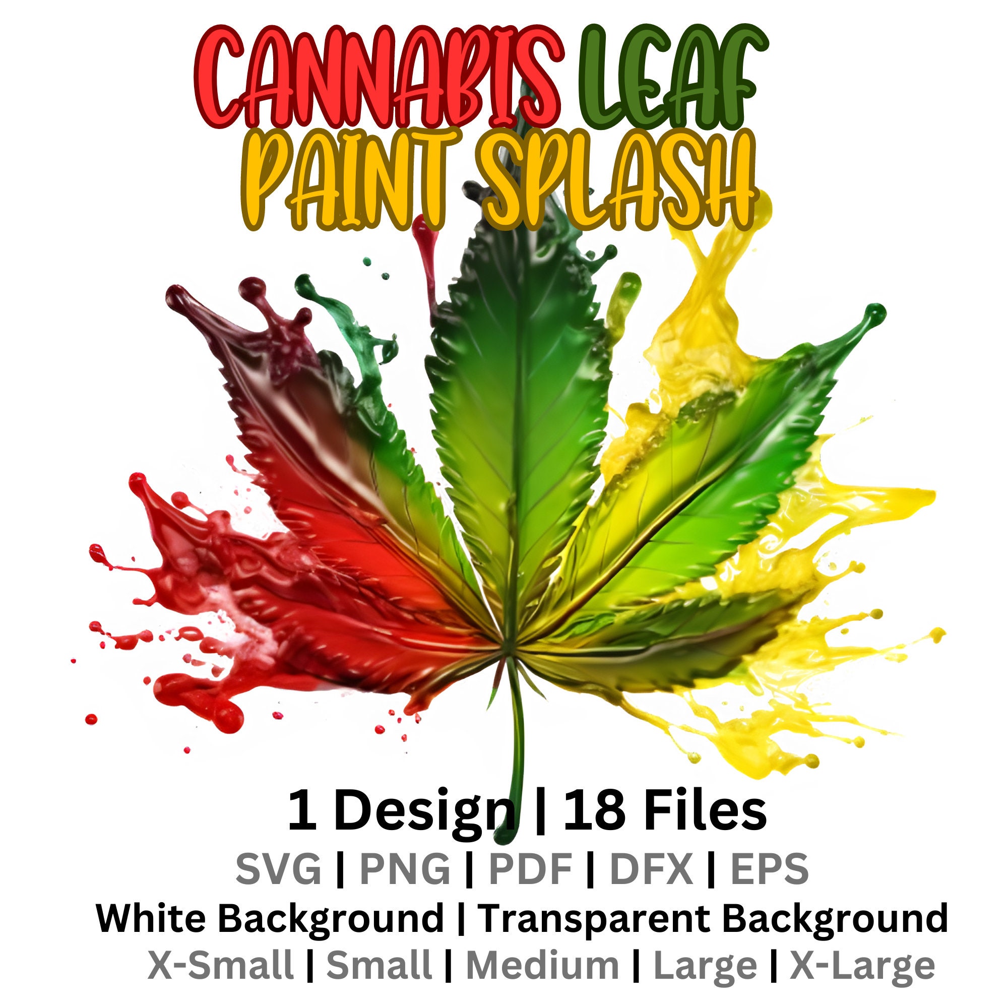 Cannabis Leaf, Weed, Clipart Bundle, SVG, PDF, PNG, Dfx, Eps, High ...