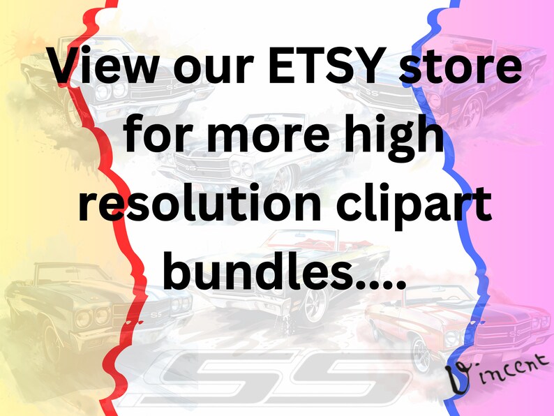 Chevrolet Chevelle SS-454 Convertible, Multi-color, Clipart Bundle ...