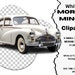 White Morris Minor, Morris Minor, Clipart Bundle, Vector Graphic ...