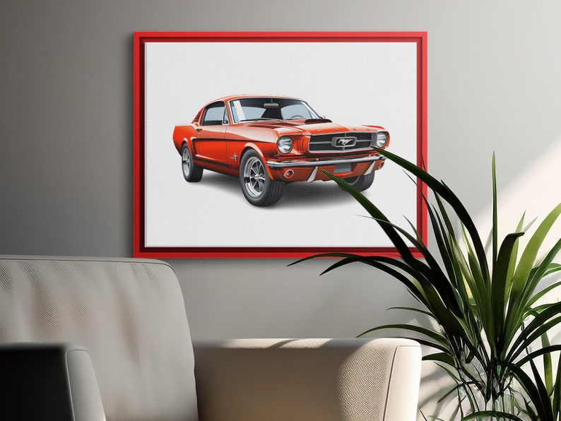 1965 Ford Mustang, Clipart Bundle, Vintage Car, Classic Car, Clipart ...