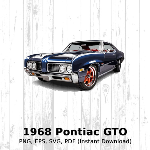 1968 Pontiac Gto Svg - Etsy