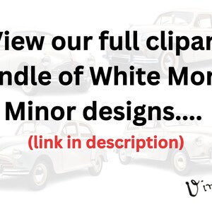 White Morris Minor, Morris Minor, Clipart, Vector Graphic, Instant ...