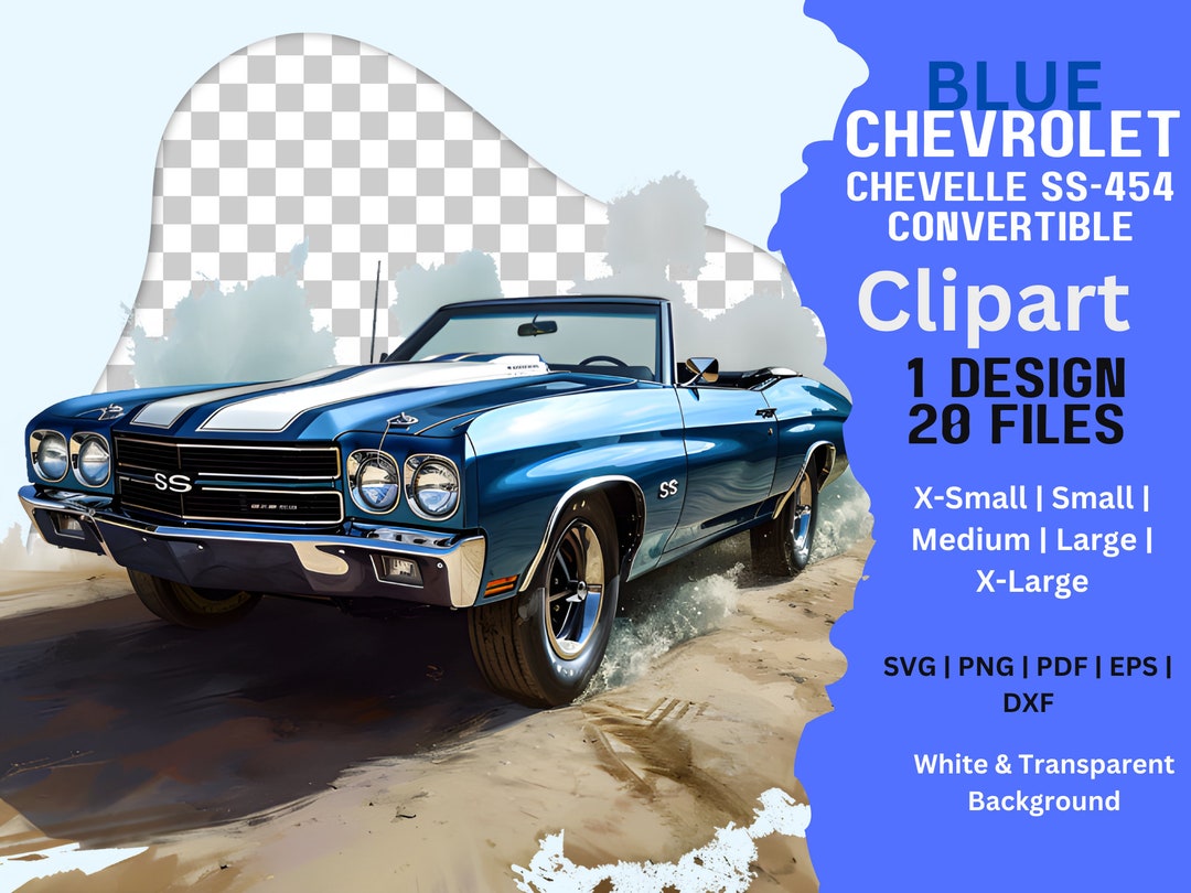 1970 Chevrolet Chevelle SS-454 Convertible, Clipart, Vector Graphic ...